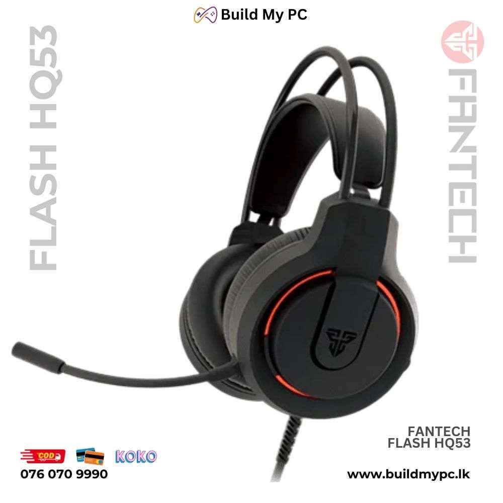 Fantech Flash Red HQ53 Gaming Headset - Build My Gaming PC