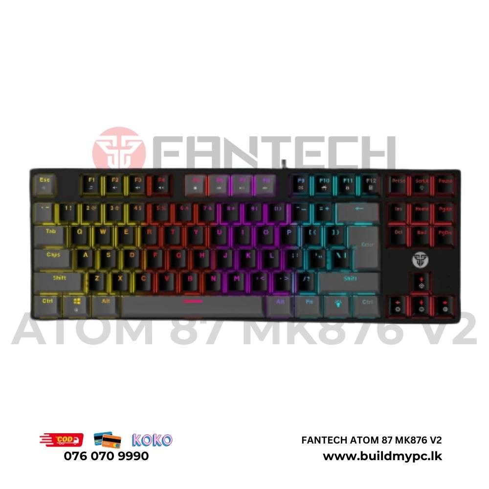 Fantech Atom 87 MK876 V2 RGB Gaming Keyboard - Build My Gaming PC