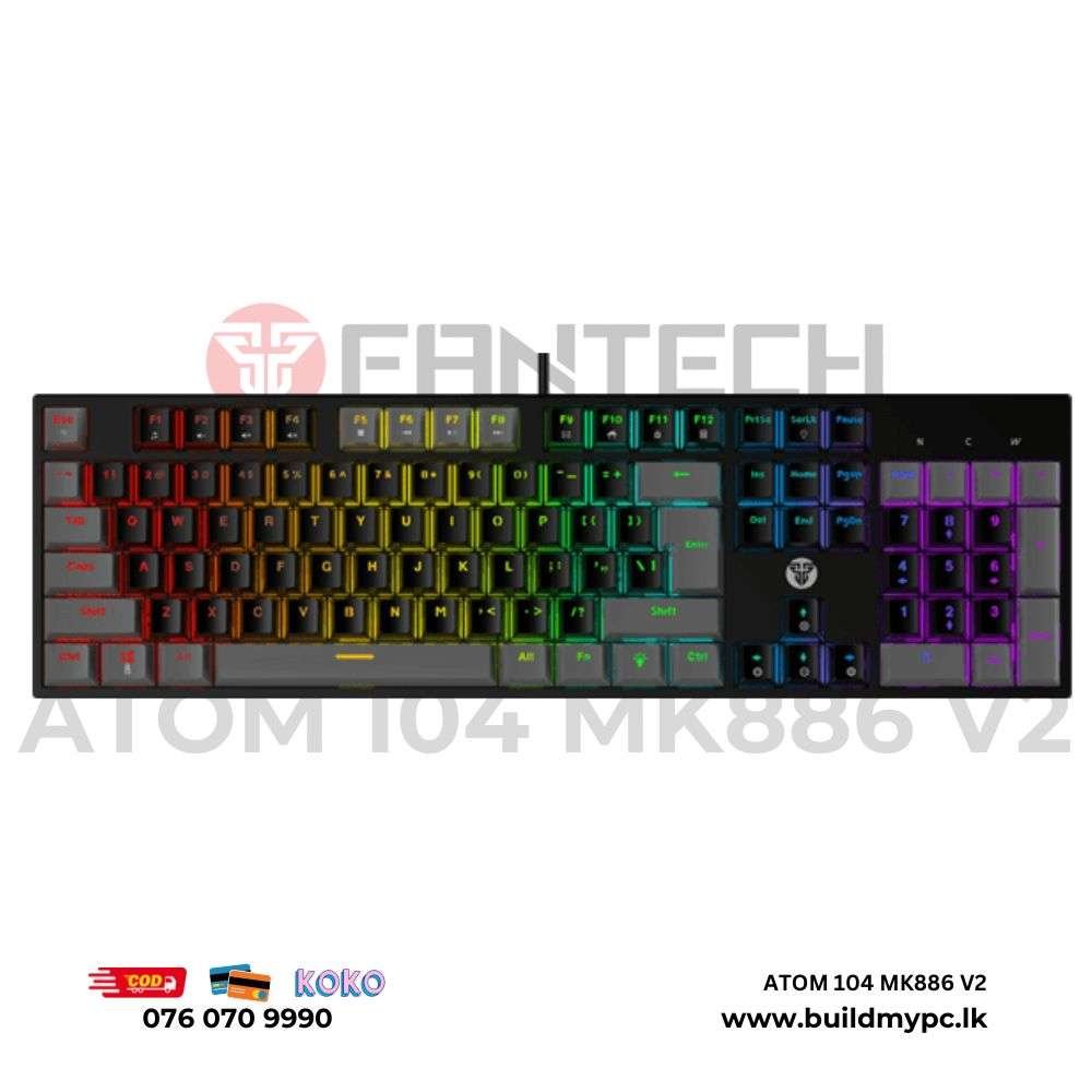 Fantech Atom 104 MK886 V2 Gaming Keyboard - Build My Gaming PC